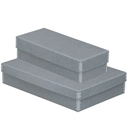 Perma/Dur Barrier Board Short Lid Boxes, Blue/Gray